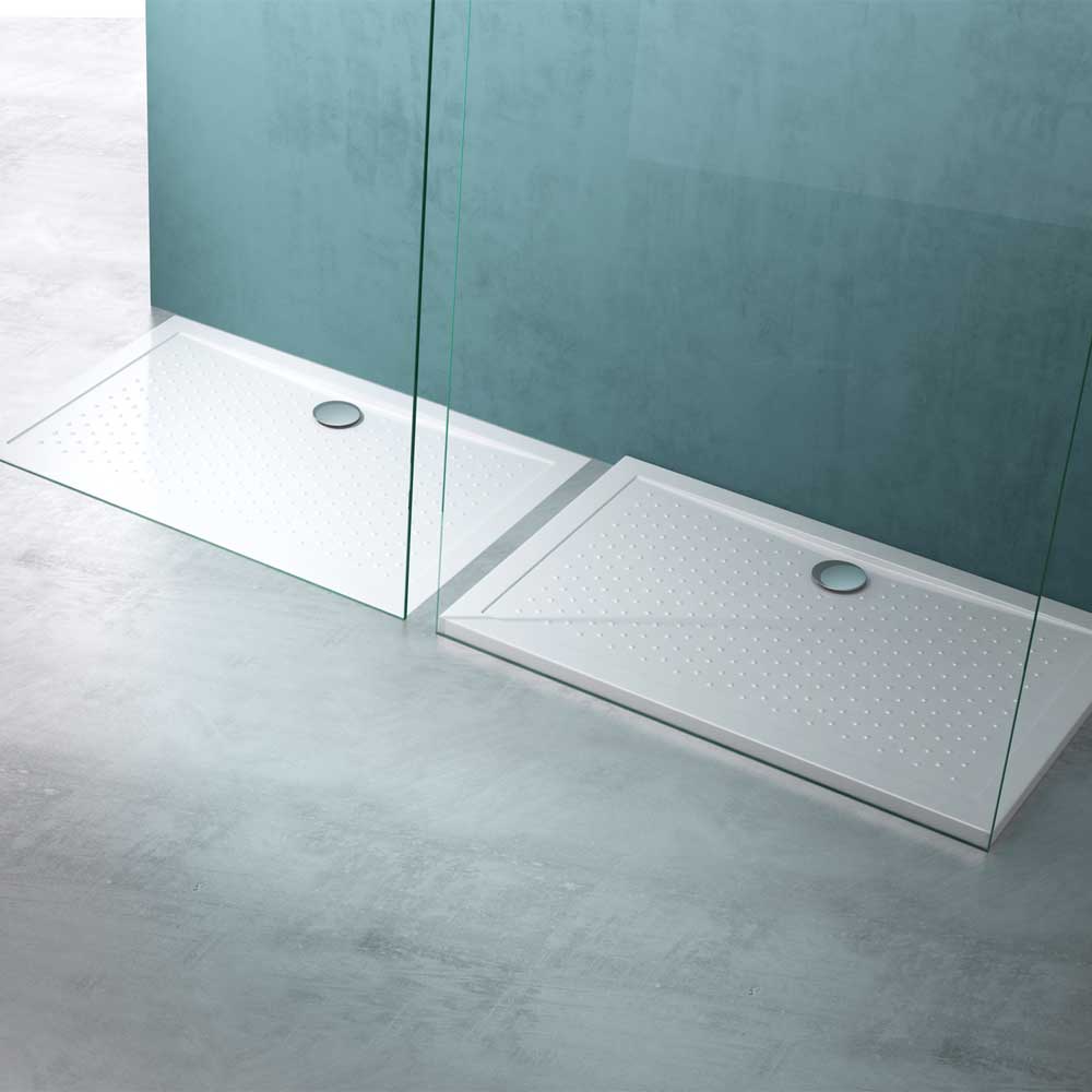 Durovin Bathrooms Acrylic Shower Tray Anti Slip Surface Rectangular